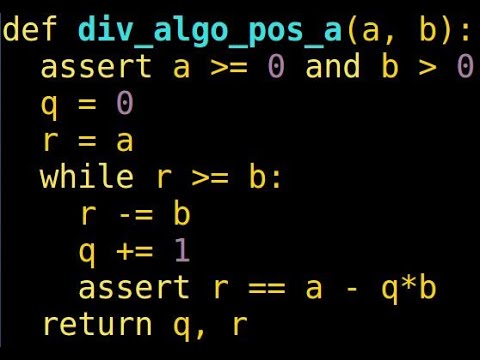 Integer Division Algorithm - Python Code