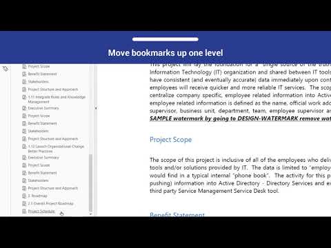 PDF Accessibility: Bookmarks