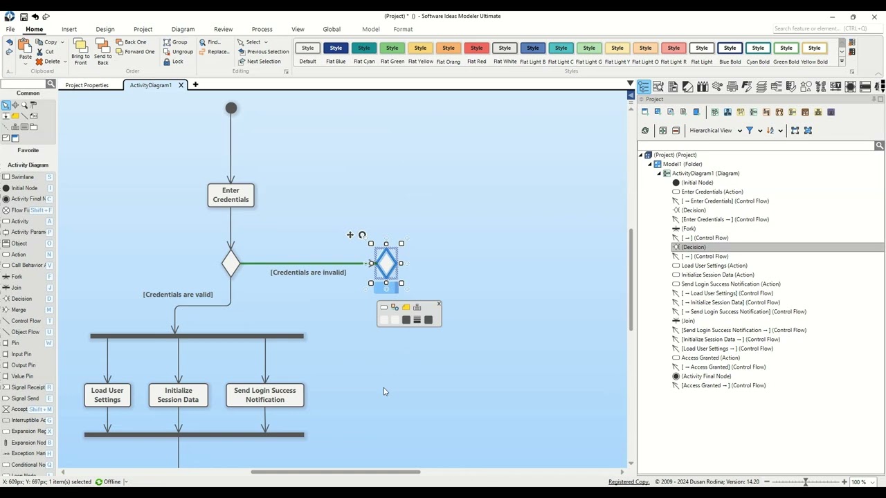 How to Create a UML Activity Diagram in Software Ideas Modeler