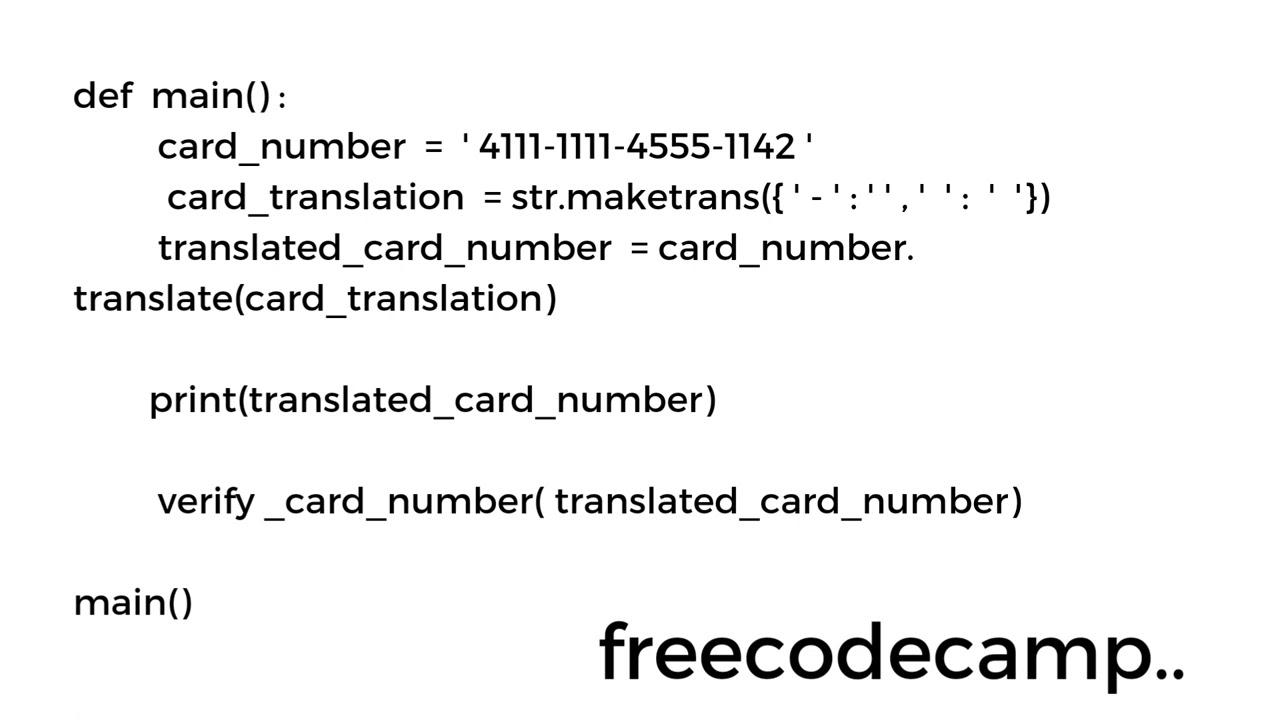lmplementing the Luhn Algorithm | Python Beta Certification | Step 8