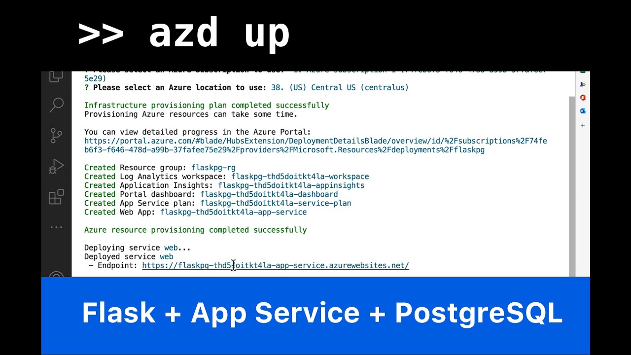 Deploying a Flask app to Azure with azd