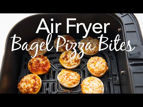 Air Fryer Frozen Bagel Pizza Bites or Snacks