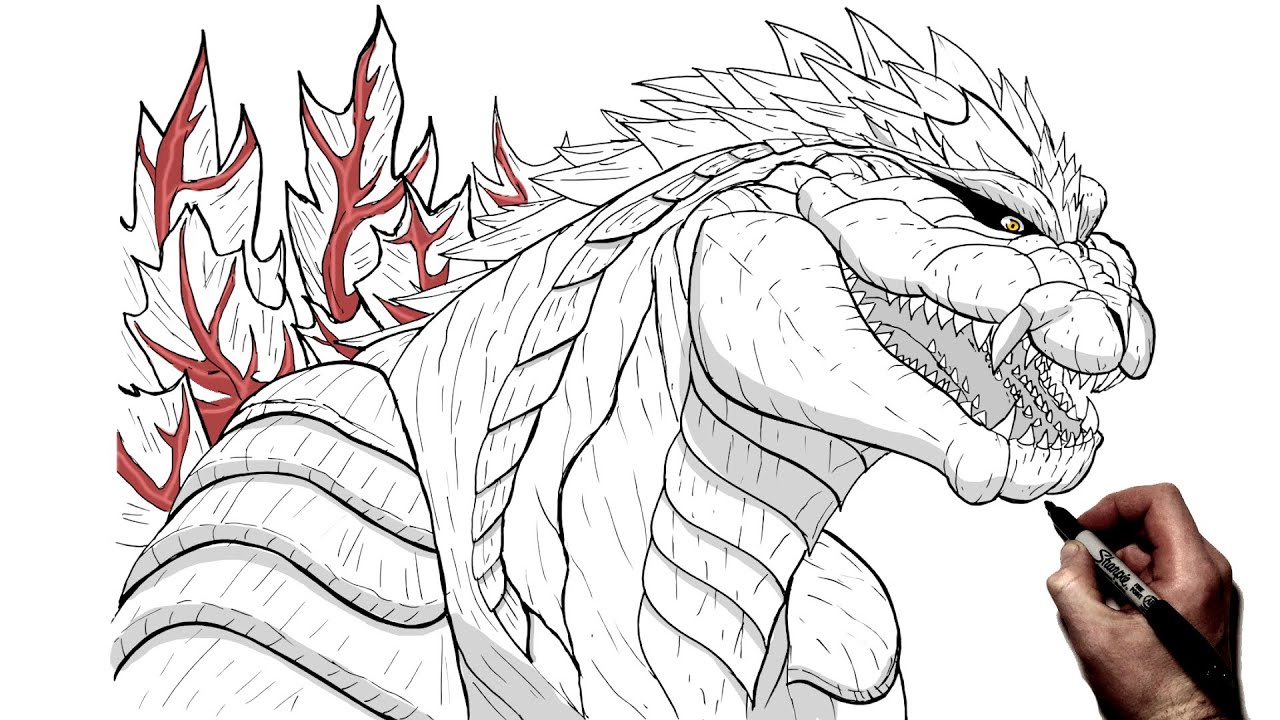 How To Draw Godzilla Ultima | Step By Step | Singular Point
