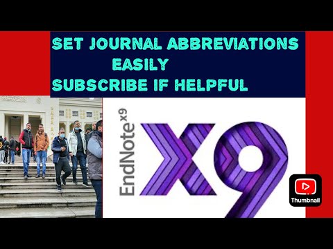 How to use abbreviations in endnote references