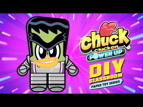 Chuck Chicken - Art & Craft - How to do Don paper toy - Power Up DIY