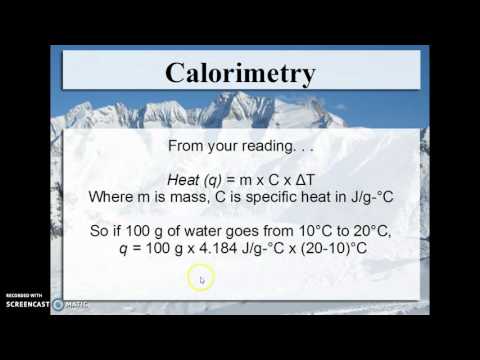 Heat and Enthalpy: q and delta H