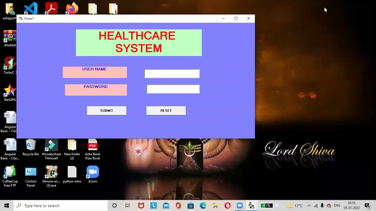Helth Care System Form 1 and Form 2 MICROSOFT VISUAL BASIC 6.0