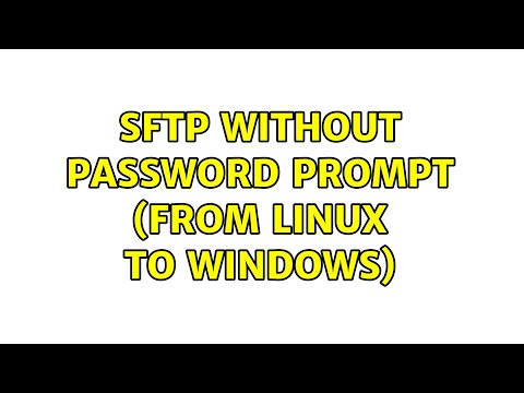 SFTP without password prompt (from linux to windows)
