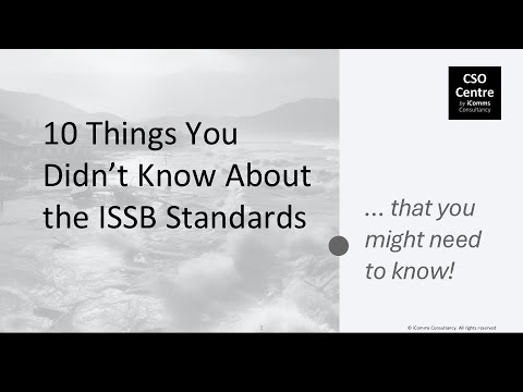 10 things you didn't know about the ISSB Standards