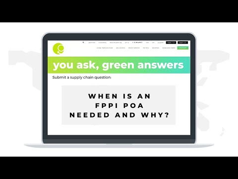 When is an FPPI POA needed and why?