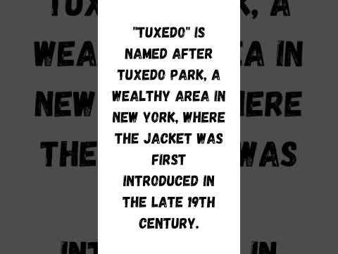 Word Origins "Tuxedo" #tuxedo #words #origin #history