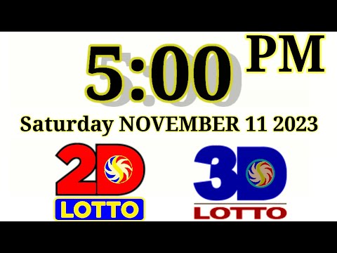 Today 5PM Lotto Result November 11 2023 Swertres Ez2