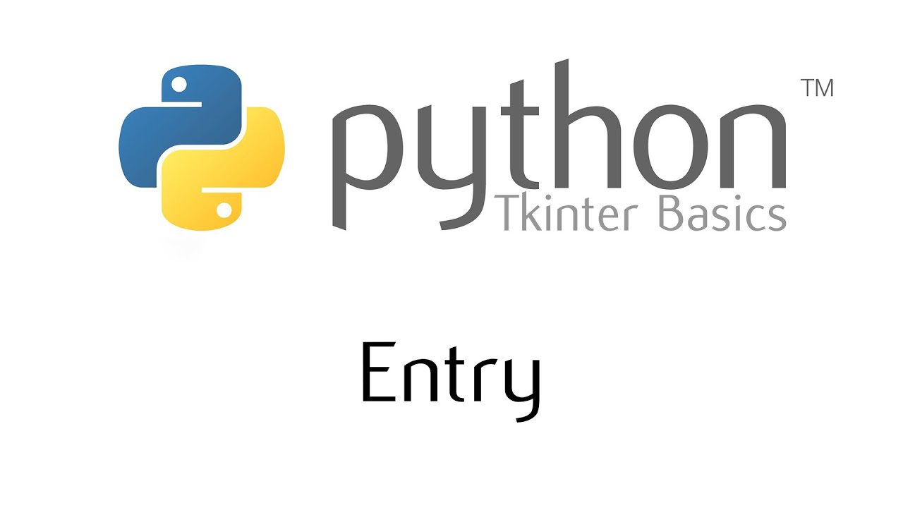 Tkinter Basics - The Entry Widget