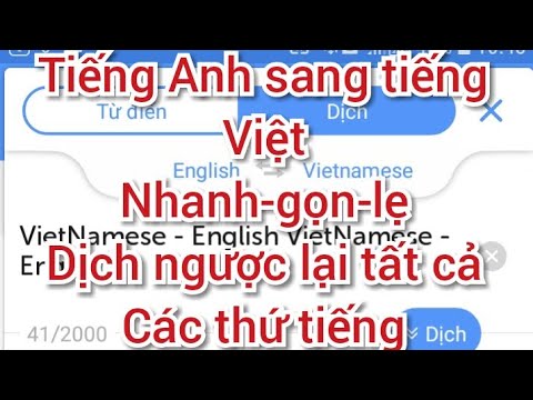 Cách tải ứng dụng dịch tiếng Anh sang tiếng Việt và ngược lại/English to VietNamese/Miền giao vlogs