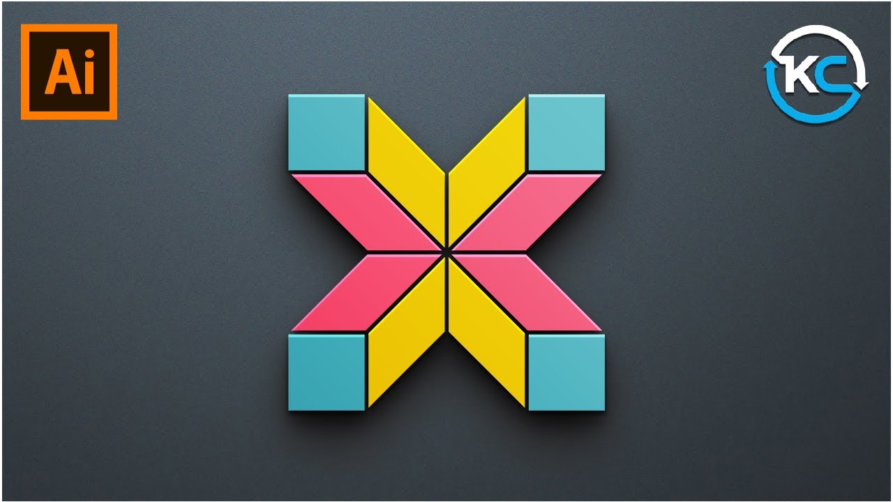 How To Design Any Logo Using The Grid Method | Adobe Illustrator Tutorials #shorts