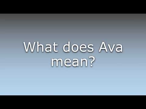 What does Ava mean?
