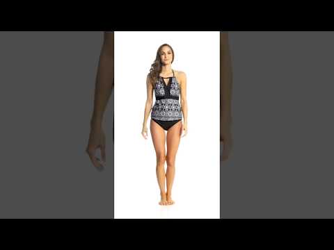 24th & Ocean Spot On Key Hole Tankini Top | SwimOutlet.com