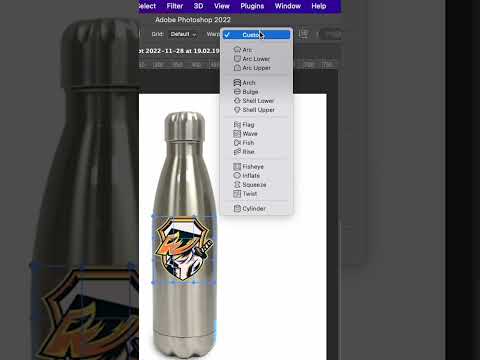 How to overlay logo on bottle in Photoshop