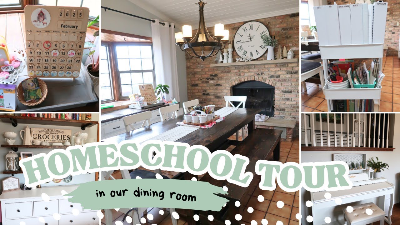 No Homeschool Room?!? NO PROBLEM! || How We Homeschool in our Dining Room || 2025 Homeschool Tour