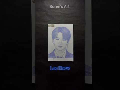 Stray Kids Lee Know drawing with his name | Soren's Art #straykids #leeknow #kpop #drawing #sjram