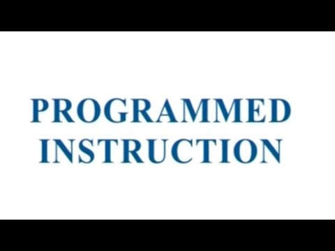 Programmed Instruction
