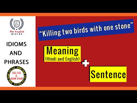 Killing two birds with one stone | Idioms and Phrases | Meaning and Sentence