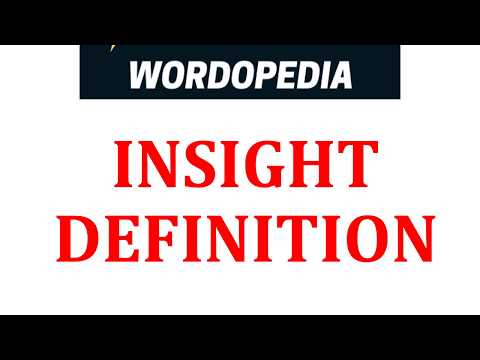 INSIGHT DEFINITIONS