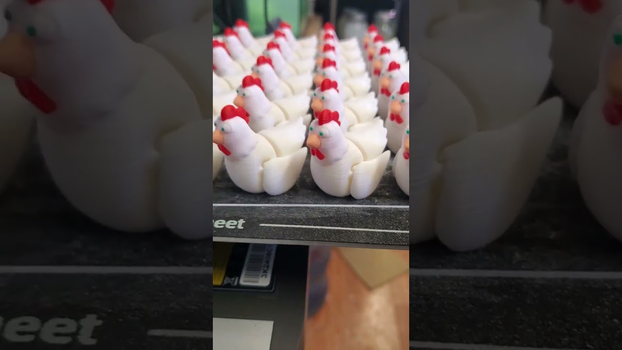3D Printing an Army! #3d #3dprinting #3dprinter #chickens