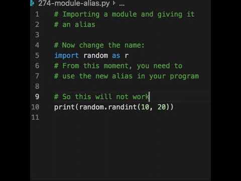 When you import the module, you can give it an alias, so in your program you will be using the new