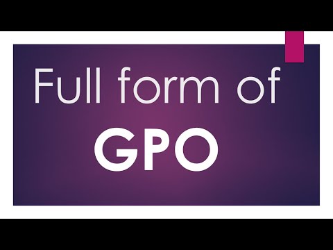 Full form of GPO-Abbreviations