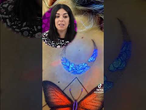 TATUAJE de MARIPOSA que se ILUMINA!!