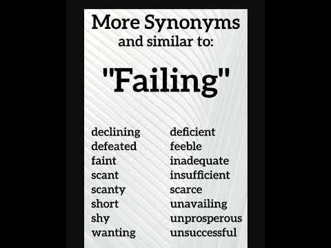 Improve Your Vocabular | Synonyms for the word FAILING #vocabulary #synonymswords #SHORTS #english