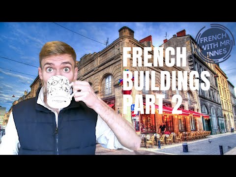 FRENCH BUILDINGS AROUND TOWN Part 2 // French video lessons for beginners (kids and teens)