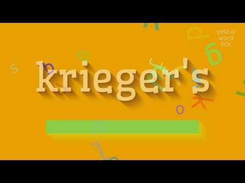 How to say "krieger's"! (High Quality Voices)