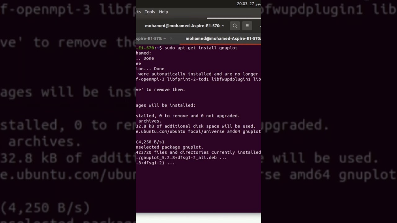 How to install gnuplot in Ubuntu