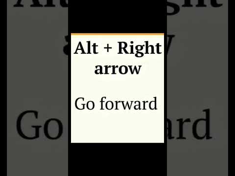 how to go forward | use of alt + right arrow #shorts #alt #arrow #key