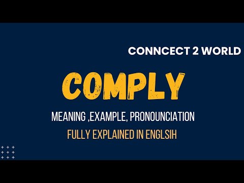 What Does comply Means || Meanings And Definitions With comply in ENGLISH