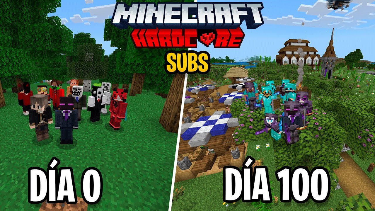 SOBREVIVÍ 100 DÍAS con SUSCRIPTORES en MINECRAFT HARDCORE