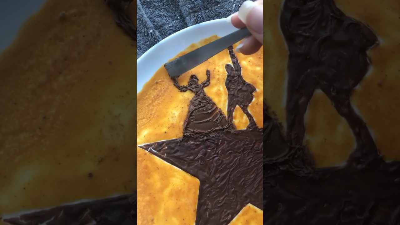 Take a break💃🏻 HAMILTON using CHOCOLATE & CHEESE 🍫🧀👀 #hamilton #broadway #art #shorts