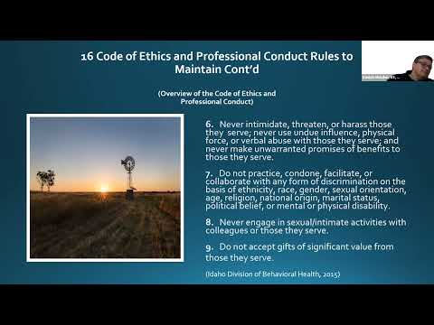 Working as a Peer Specialist in Rural Idaho & Managing Ethics - 2024 October Session