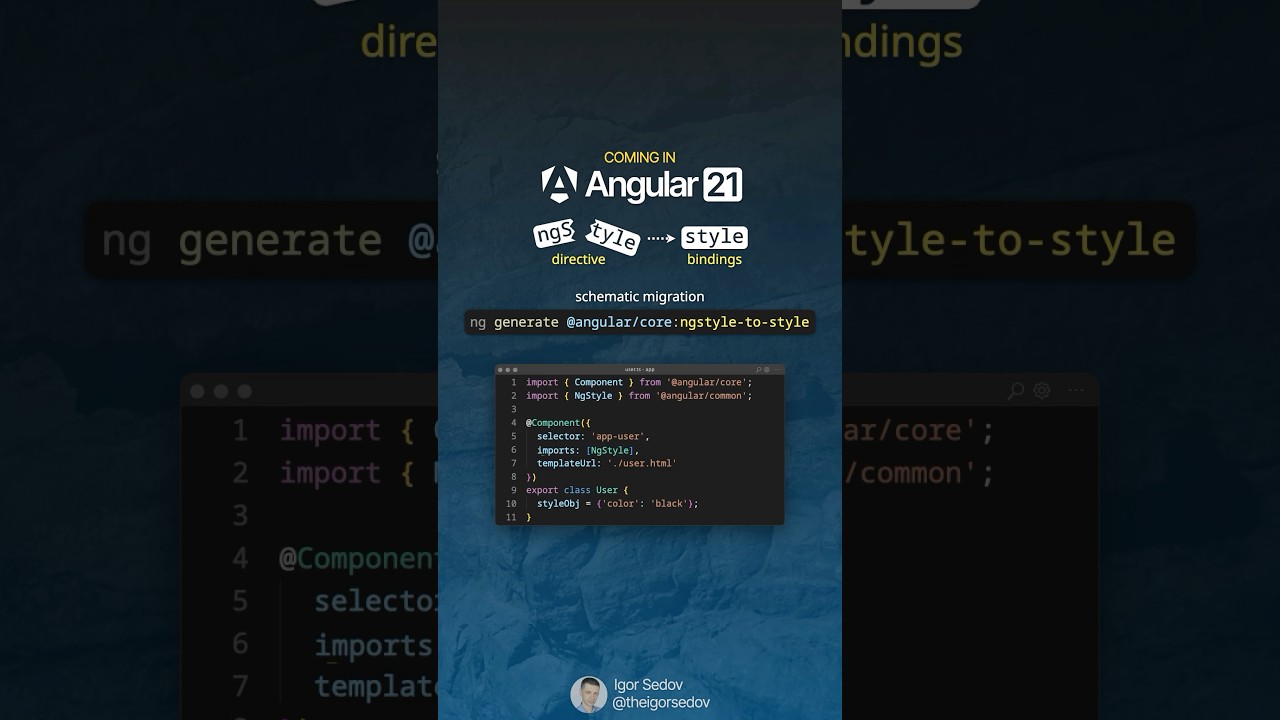 New in Angular 21: ngStyle Migration to Style Bindings #angular #angular21