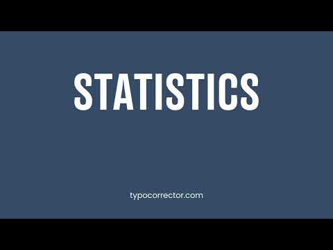 How to pronounce STATISTICS