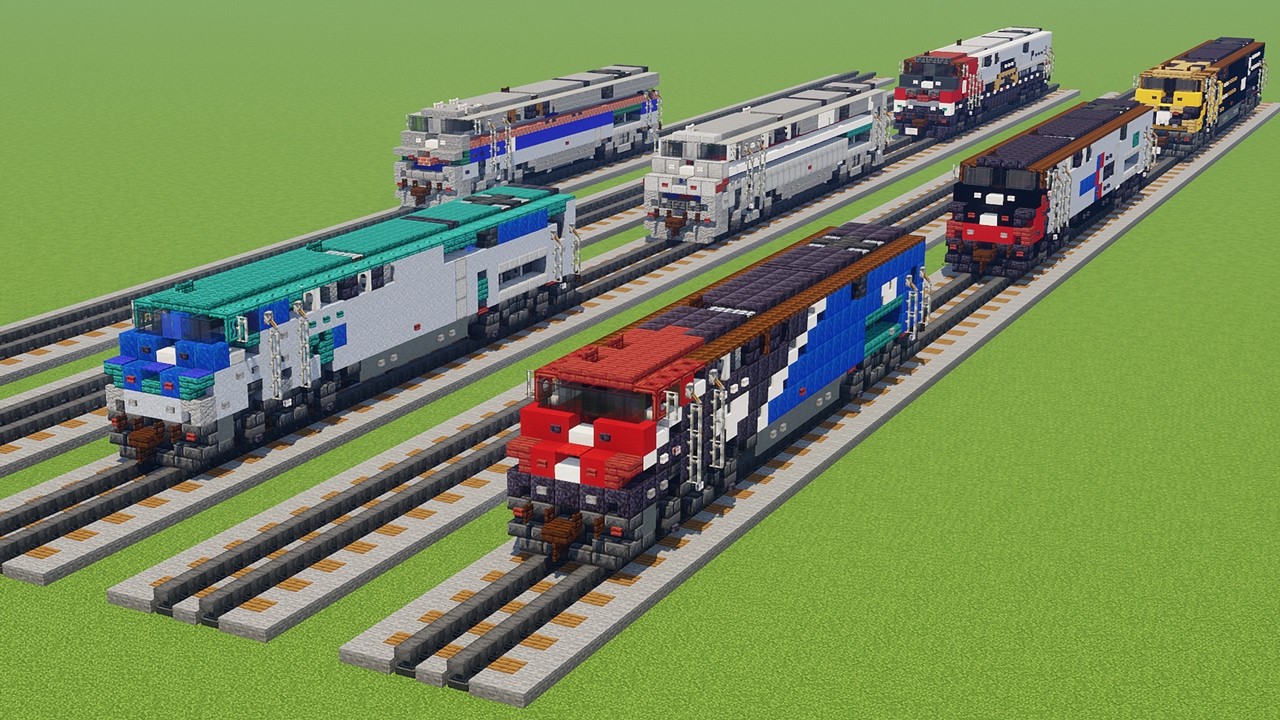 Minecraft Amtrak P42DC GE Genesis 7-Pack
