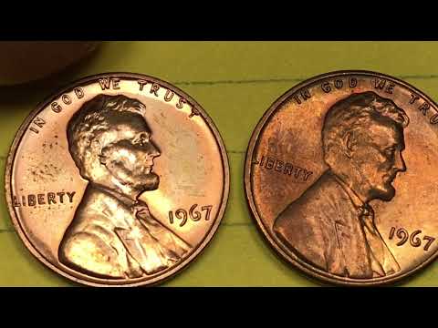 US 1967 No Mint Mark Lincoln Cent - United States Penny