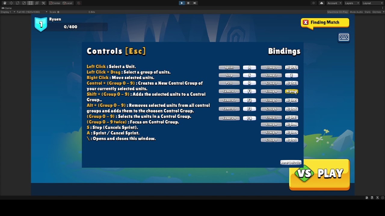 Unity3D Keybind demo