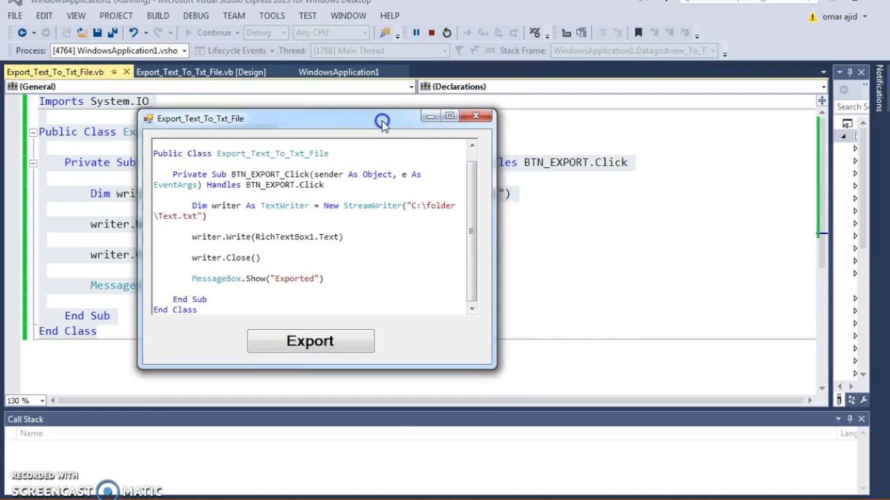 VB.NET - How To Export RichTextBox Text To Text File In Visual Basic .Net [with source code]