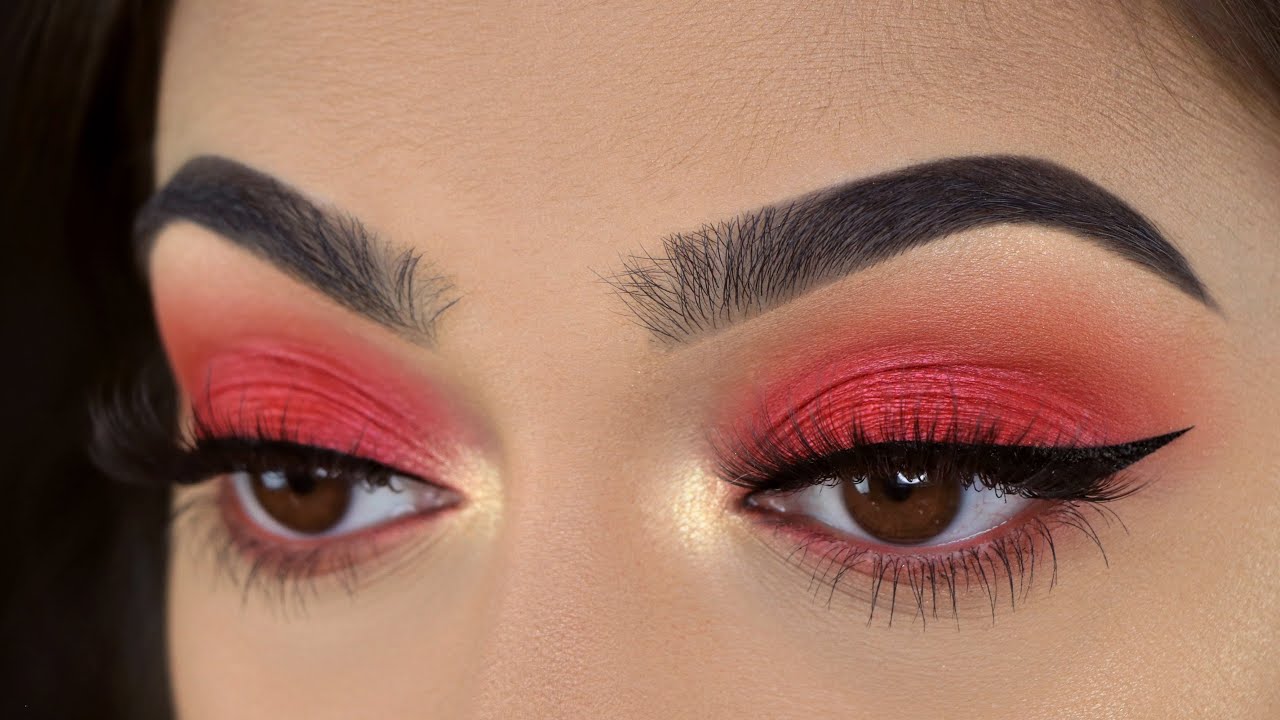 RED EYESHADOW MAKEUP TUTORIAL | Chelseasmakeup