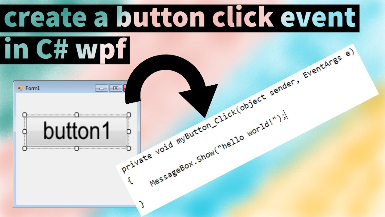 how to create a button click event on C# wpf
