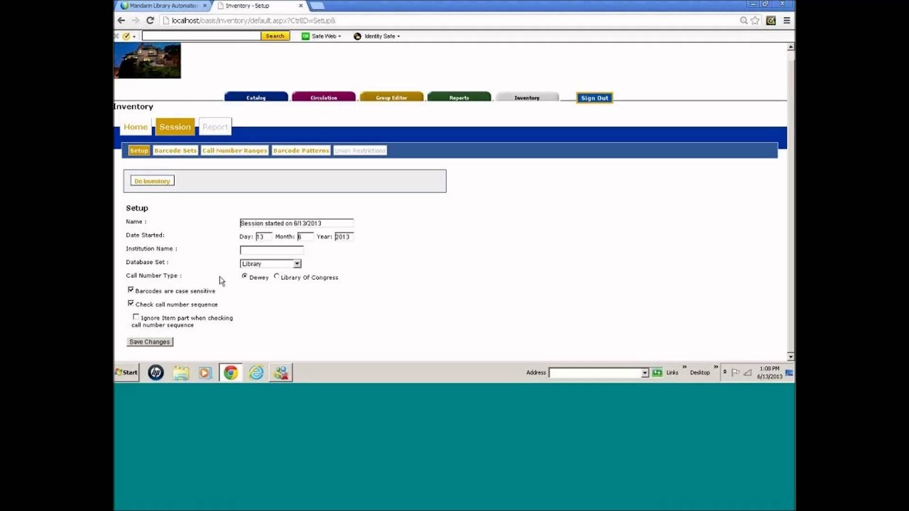 Oasis Inventory Setup
