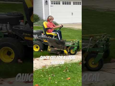 Ten years old still #lawnmowing in September! #johndeere #lawncare